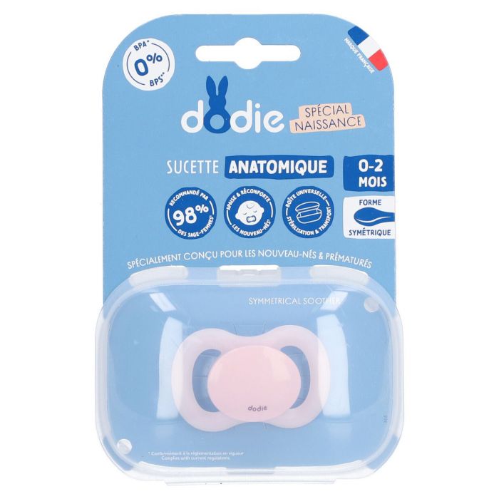Sucette anatomique silicone naissance 0-2m de Dodie